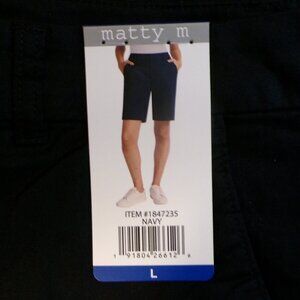 Matty M | Shorts | Matty M Womens Nwt Bermuda Shorts Flat Front Navy ...